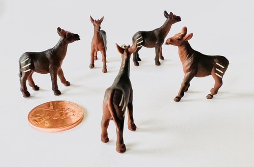 Set of 10 - Okapi Safari Ltd. Good Luck Mini Tiny Model Figure | eBay