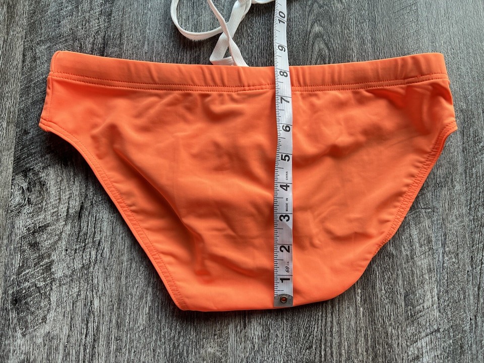 AIMPACT Mens Swim Briefs Orange Small S Bathing Suit Bikini Swimsuit Swimwear | eBay