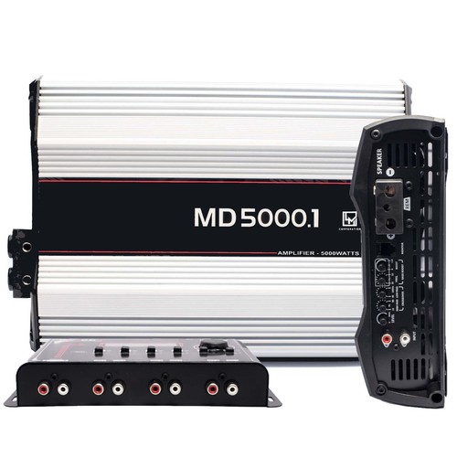 Amplifier MD 5000 1 Ohm 5000w RMS 1ohm 5k + PRO 2.6S Sound Processor ...