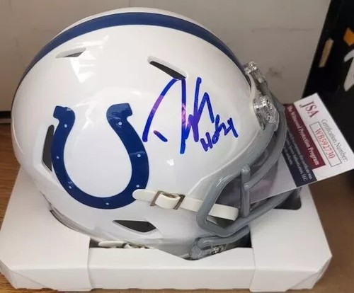 Autographed DWIGHT FREENEY "HOF 24" Indianapolis Colts Mini Helmet w ...