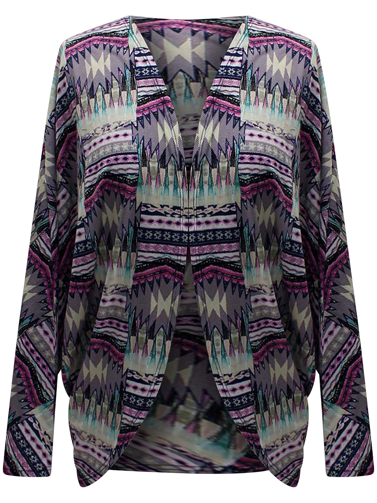 DRAPED FRONT MULTICOLOR BAT SLEEVE SHRUG JACKET | eBay