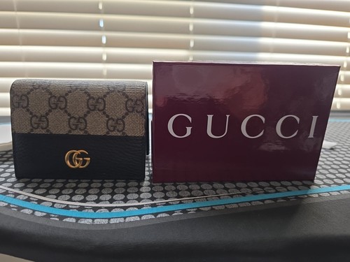 Gucci GG Marmont Color-Block Card Case Card Holder Leather | eBay