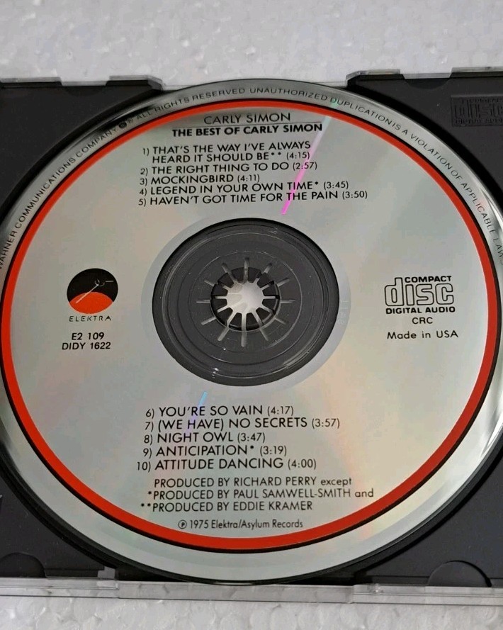 CARLY SIMON - THE BEST OF CARLY SIMON 1975 ( CD, 1993 ) | eBay