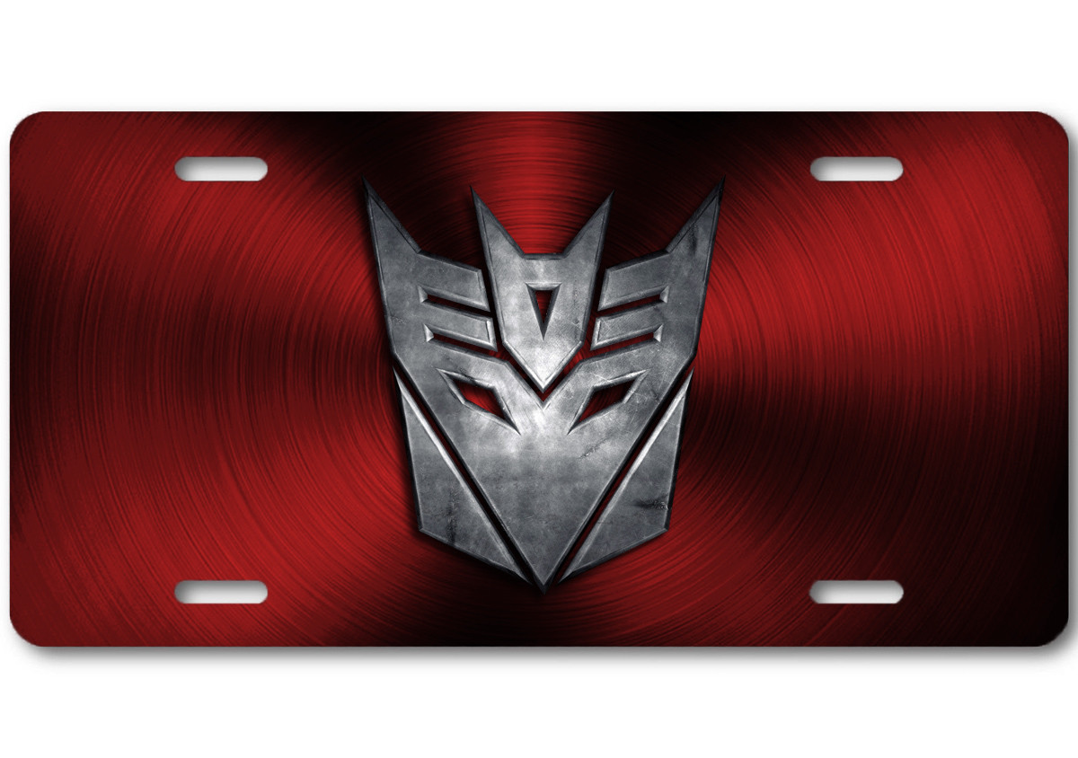 Transformers Decepticon Stone logo Aluminum Car Truck License Plate Tag ...
