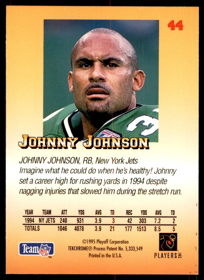1995 Playoff Johnny Johnson Football Cards #44 | eBay