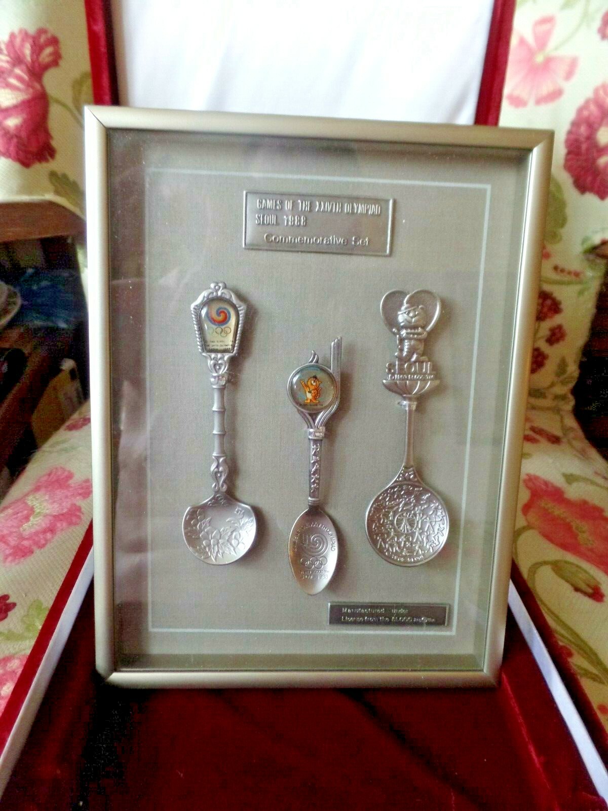 1988 Seoul Korea Olympics Pewter Spoon Set Gifted by the President of ...