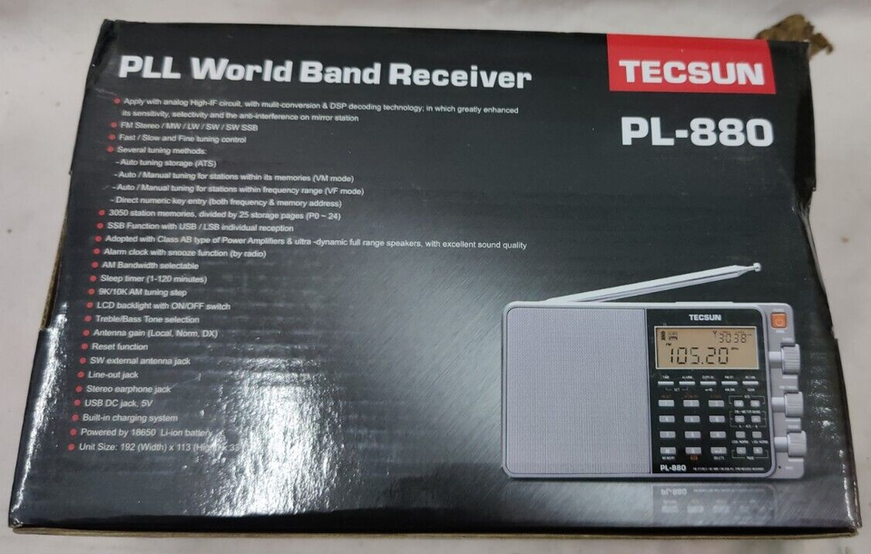 Tecsun PL880 Portable Digital AM and FM Longwave and Shortwave Radio | eBay