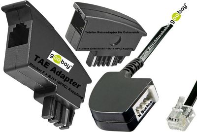 TAEAdapter RJ 11 RJ11 TAE Western Stecker 6P4C Codierung F & N ...
