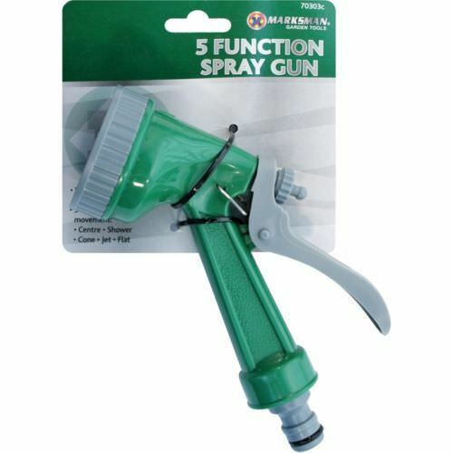 5 Functions Garden Hose Spray Gun Water Mist Jet Stream Nozzle Lock ...