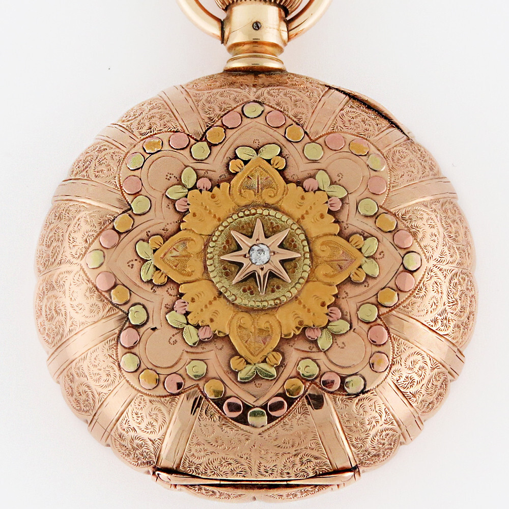 Waltham 1892 Appleton Tracy Co 14K Multi-Color Gold 17j HC 18s 54mm ...