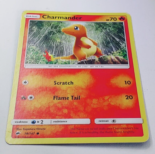 Charmander 18/147 Common - Pokemon Sun & Moon Burning Shadows -Ships ...