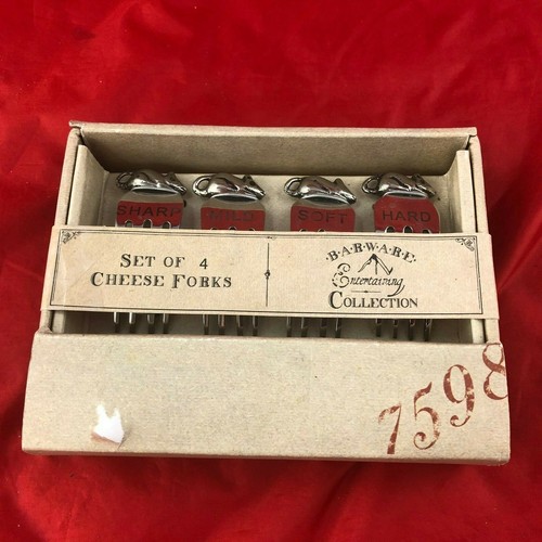 Barware Entertaining Collection 7598 Set of 4 Cheese Forks Sharp Mild ...