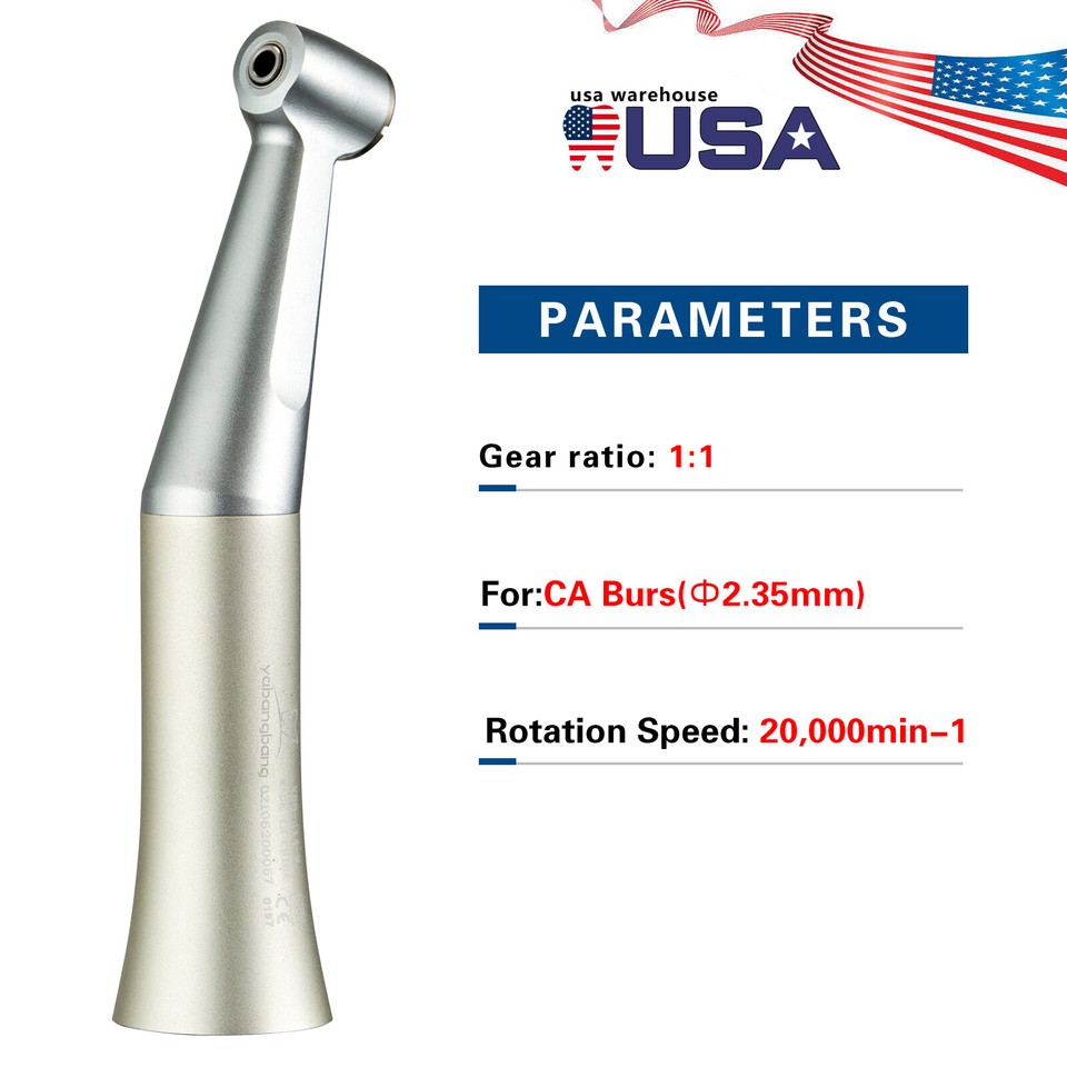 Dental Low Speed Handpiece Contra Angle Straight Air Motor 2/4 Holes E ...