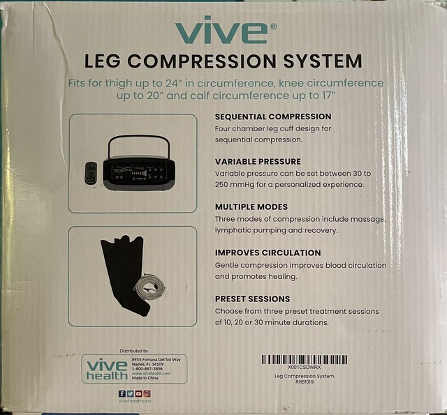 VIVE RHB1019 Health Leg Compression System - Black for sale online | eBay