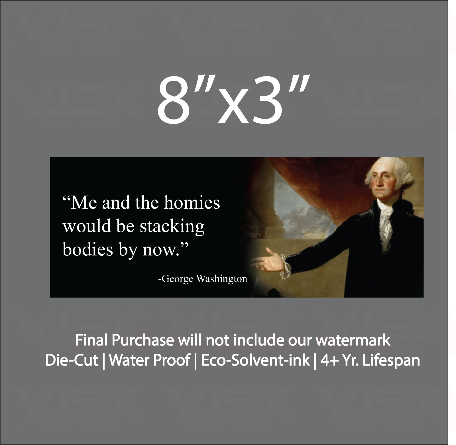 Me & the Homies Stacking bodies George Washington Bumper Sticker Funny ...