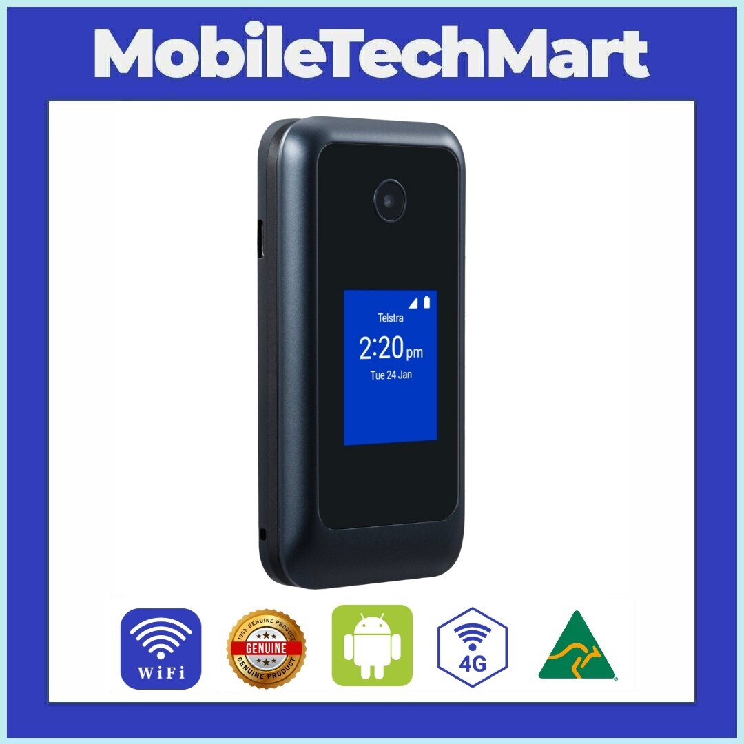 Telstra ZTE Flip 4 Phone 4GX 5MP Big Button 2.8" Screen Blue Tick Rural ...