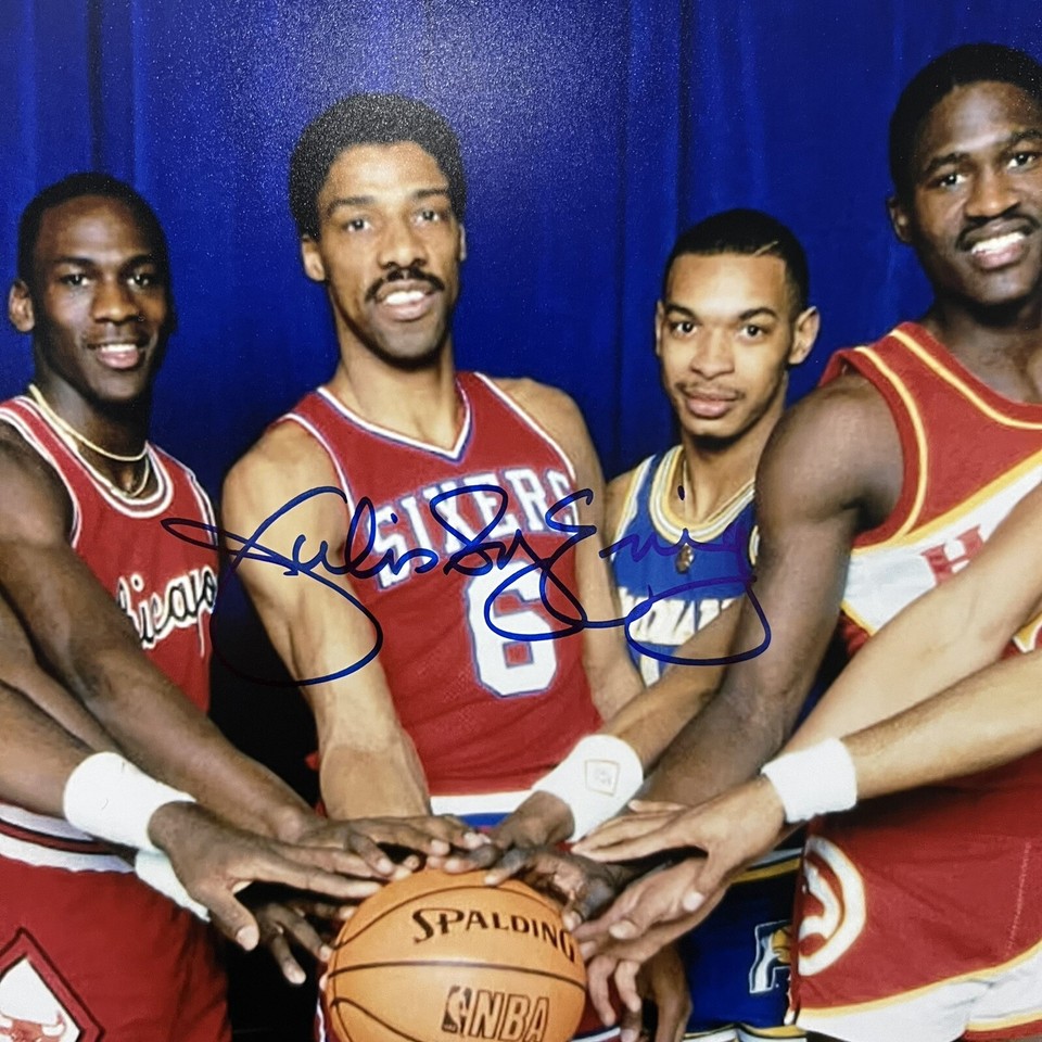 Michael Jordan Julius Erving 12x22 Signed Autographed Photo Basketball ...