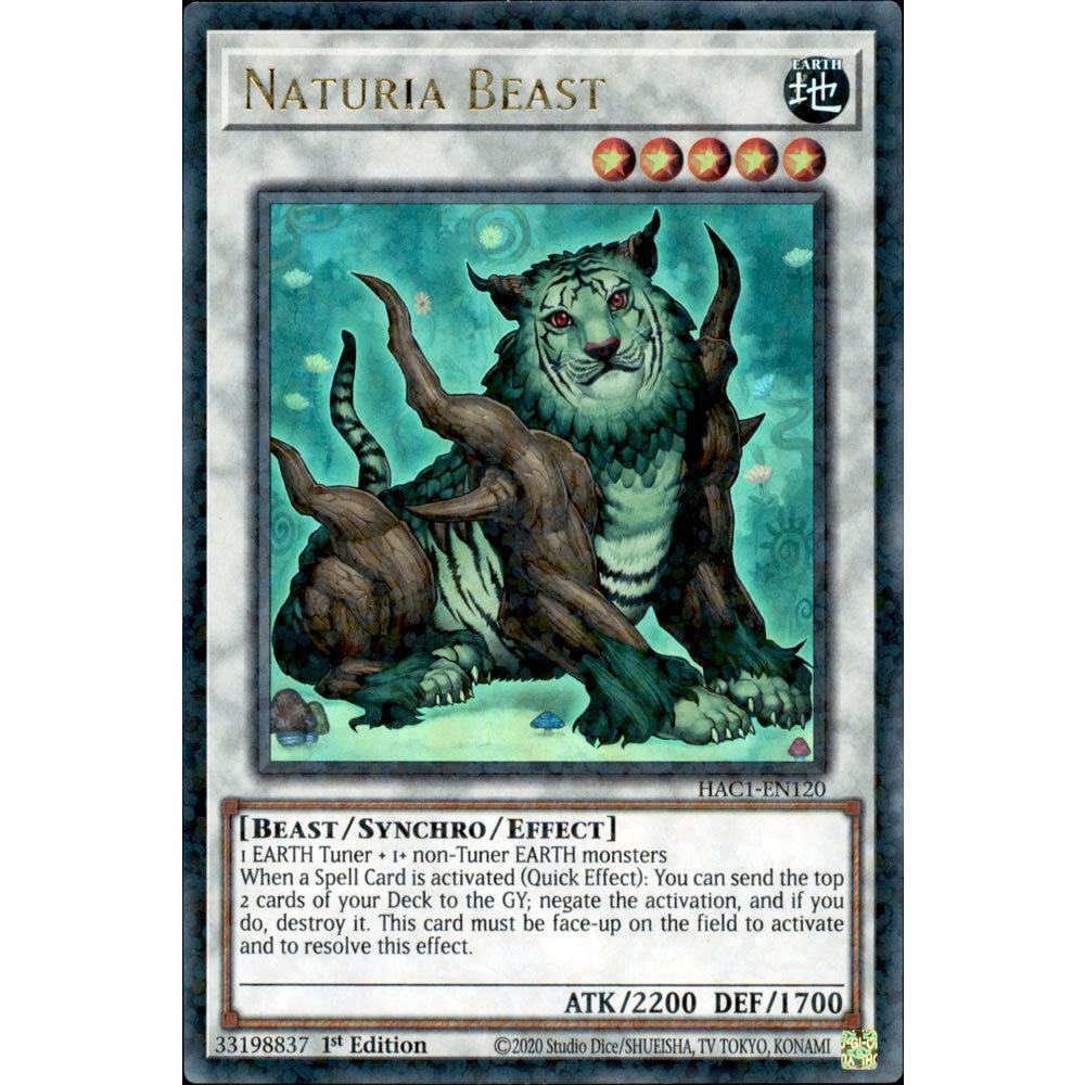 Naturia Beast HAC1-EN120 Yu-Gi-Oh! Card Duel Terminal Ultra Parallel ...