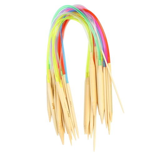 (40cm)Bamboo Needles Double-Pointed Knitting Needle 18Pcs Tube ...