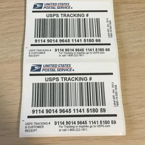 Lot of 100 USPS Label 888 400 Tracking Number Barcode Stickers Package ...