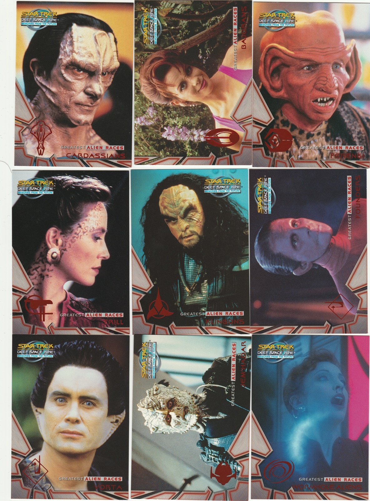 1999 Star Trek DS9 Memories from the Future Greatest Alien Races - 9 ...