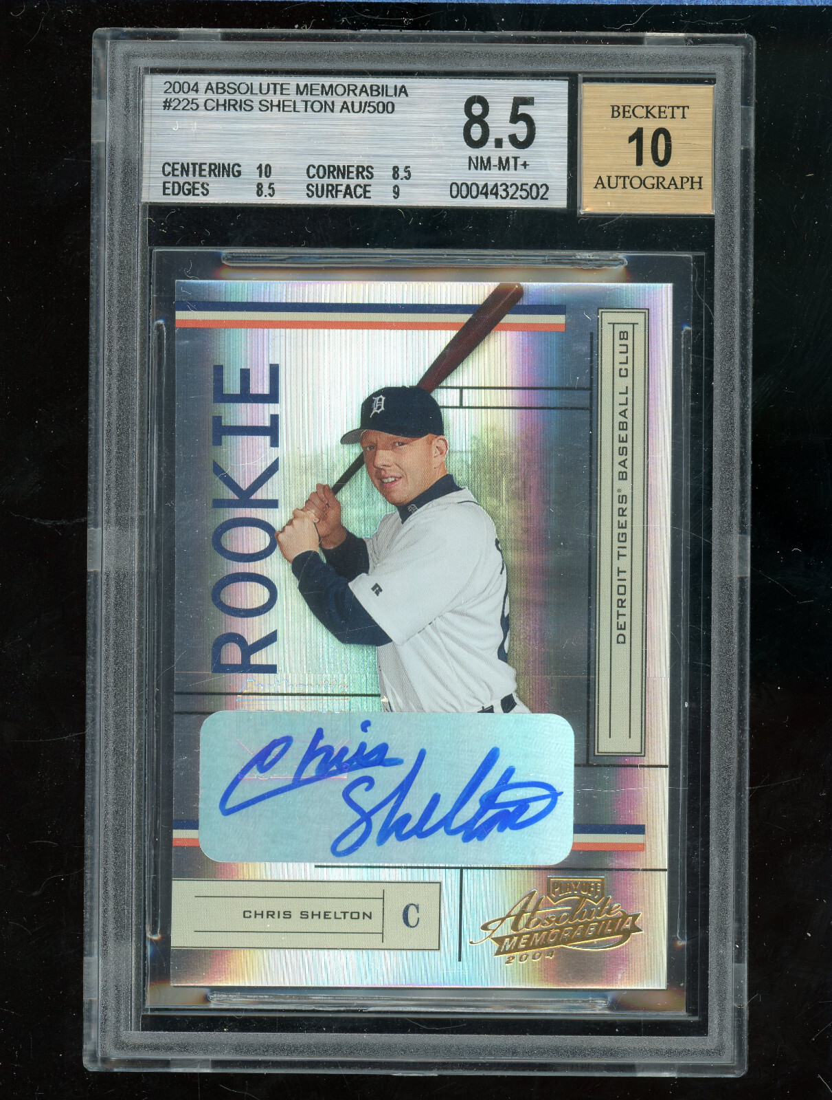 2004 Absolute Memorabilia - #225 Chris Shelton Autograph /500 - BGS 8.5 ...