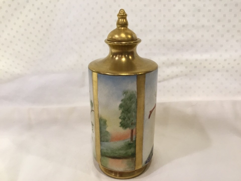 Antique hand painted porcelain perfume bottle by Patsy Newhouse | eBay