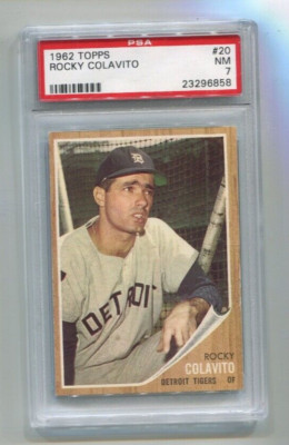 1962 Topps - ROCKY COLAVITO - Card #20 - DETROIT TIGERS PSA 7 | eBay
