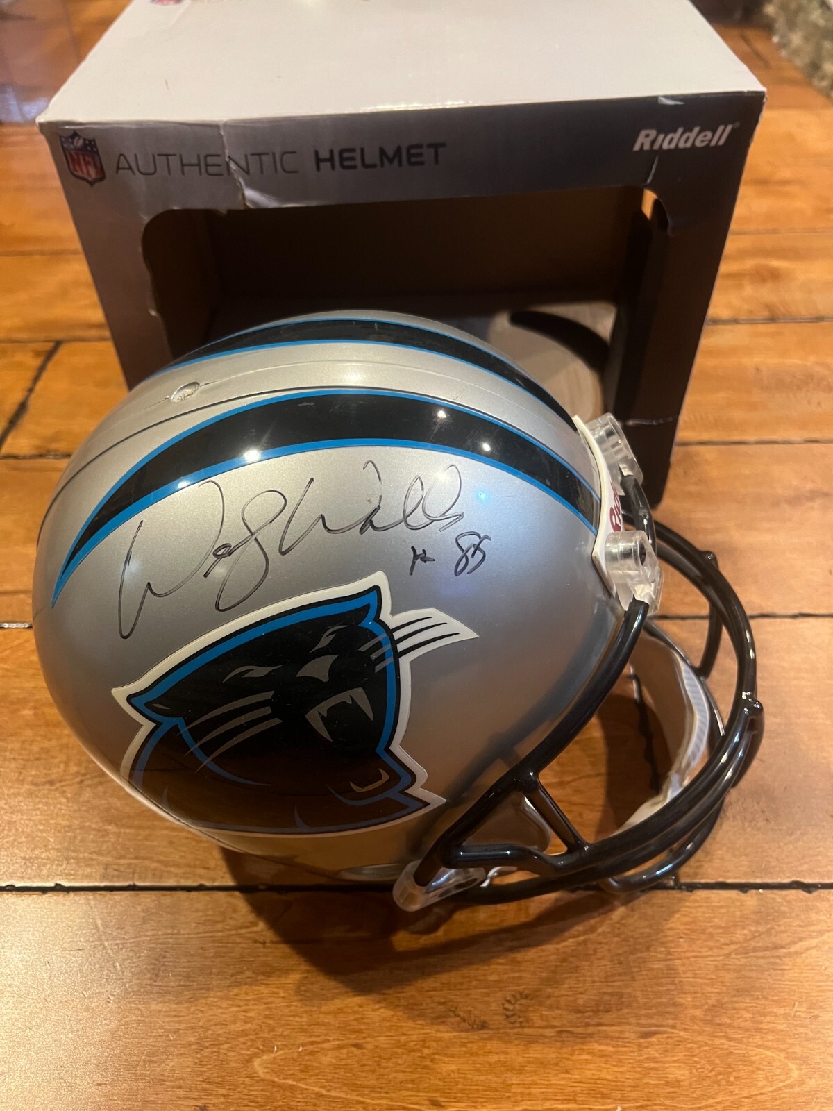 CAROLINA PANTHERS Full Size Riddell VSR-4 Pro Line Helmet Wesley Walls ...