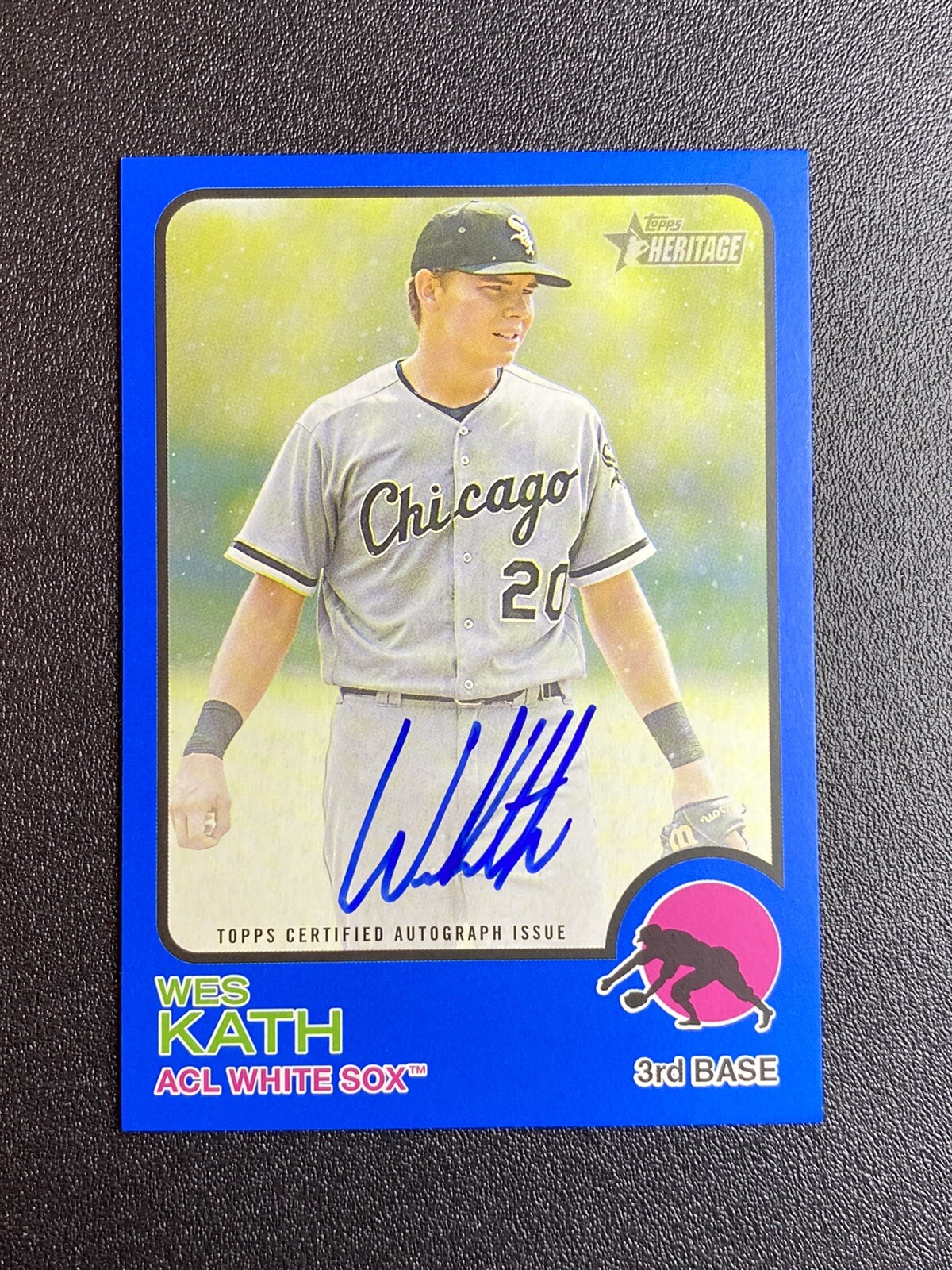 Wes Kath 2022 Topps Heritage Autograph #ROA-WK Blue Auto 55/99 Chicago ...