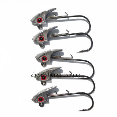 10pcs Swimbait Jig Head Spin Head Jigs Realistic Fish Head Jig Heads ...
