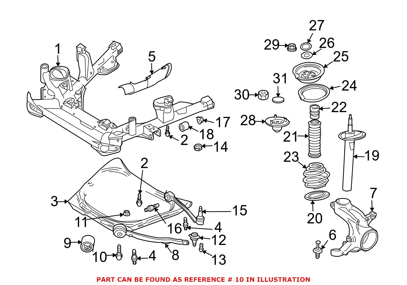 Genuine OEM For BMW Genuine Suspension Strut Bolt Front 31106769434 | eBay