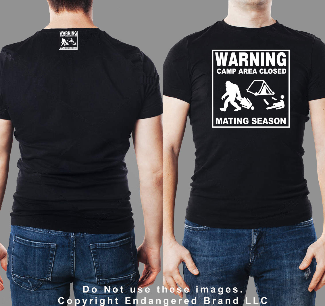 Sasquatch, big Foot, Squatchin Warning sign for mating season Decal ...