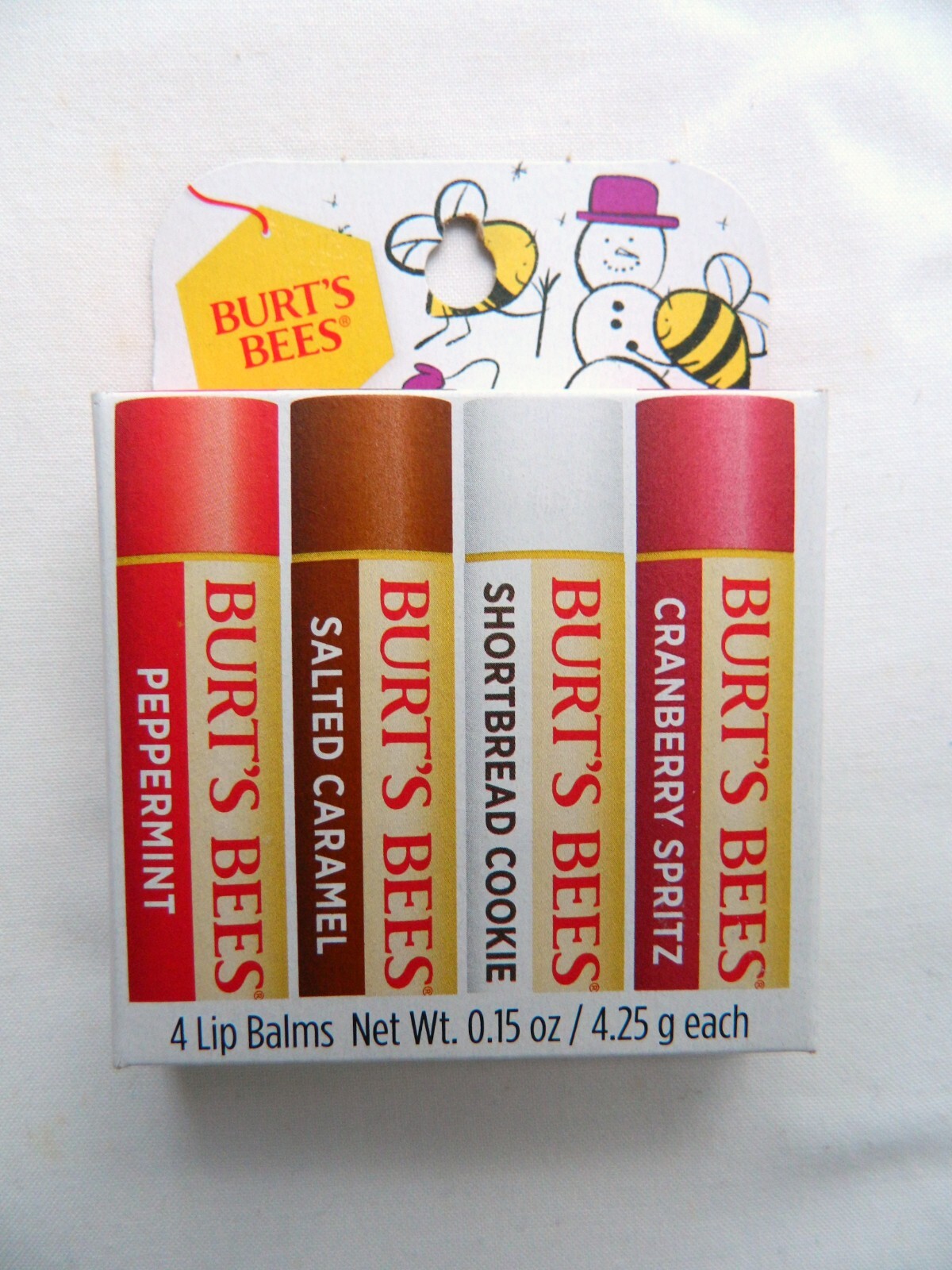Burt's Bees Lip Balm Set - Peppermint/Sltd Caramel/Shortbread C ...