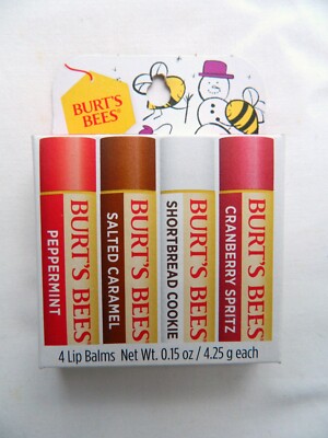 Burt's Bees Lip Balm Set - Peppermint/Sltd Caramel/Shortbread C ...