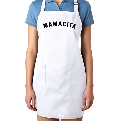 Mamacita Mom Funny Mama Apron Kitchen Cooking Baking Grilling Chef Cook ...