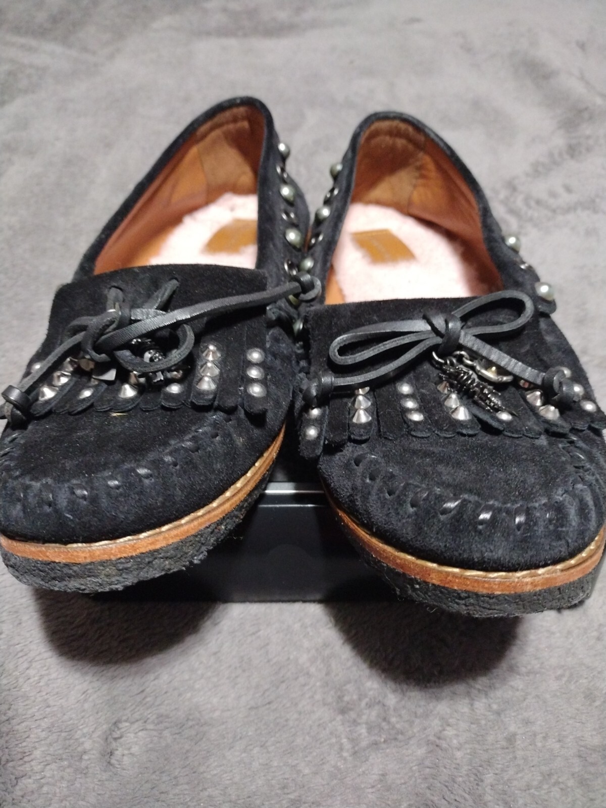 Coach Rexy Roccasin, Mocassin Shoes Black Suede with … - Gem