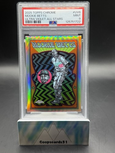2025 Topps Chrome Ultra Violet All-Stars MOOKIE BETTS PSA 9 WS CHAMP ...