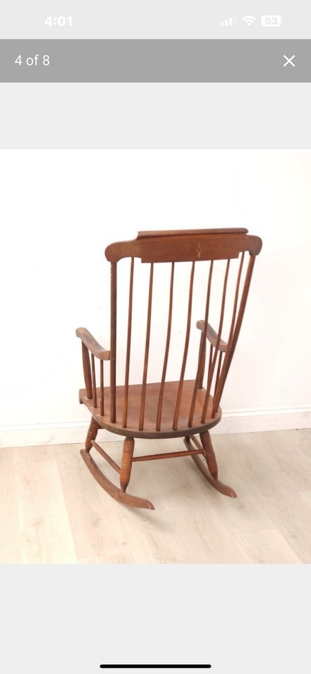 Nichols and Stone Maple Bowed Back Rocking Chair | eBay