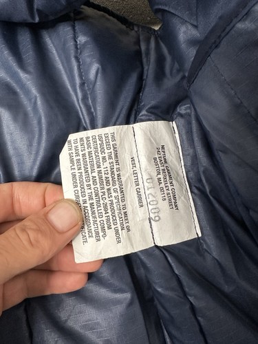 VINTAGE USPS Insulated Vest Men's XXL Navy Blue B12 Full Zip | eBay