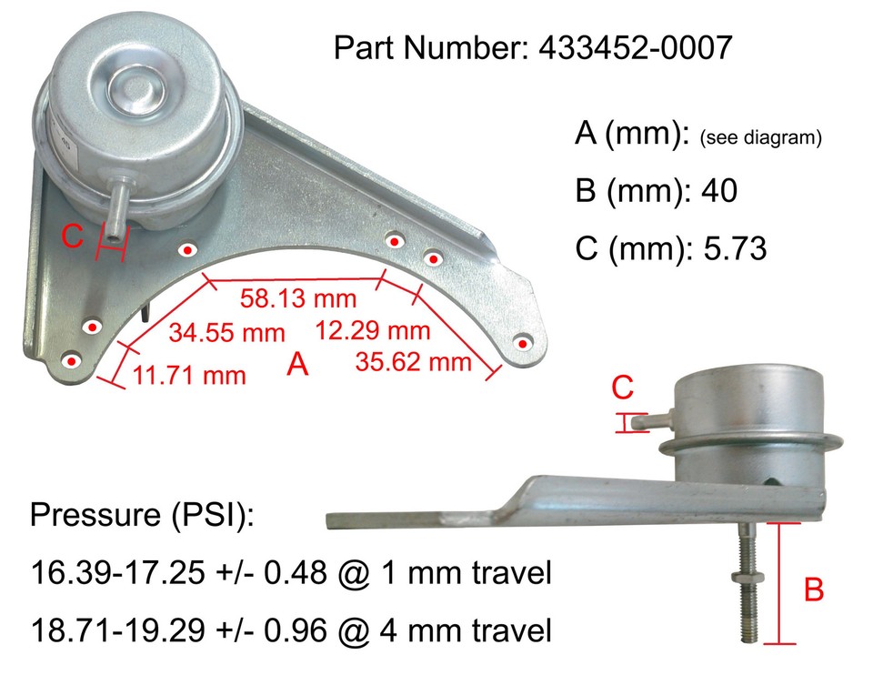 NEW Garrett GT2056 Turbo Actuator Naveco Iveco Powerdaily 8140.43S ...