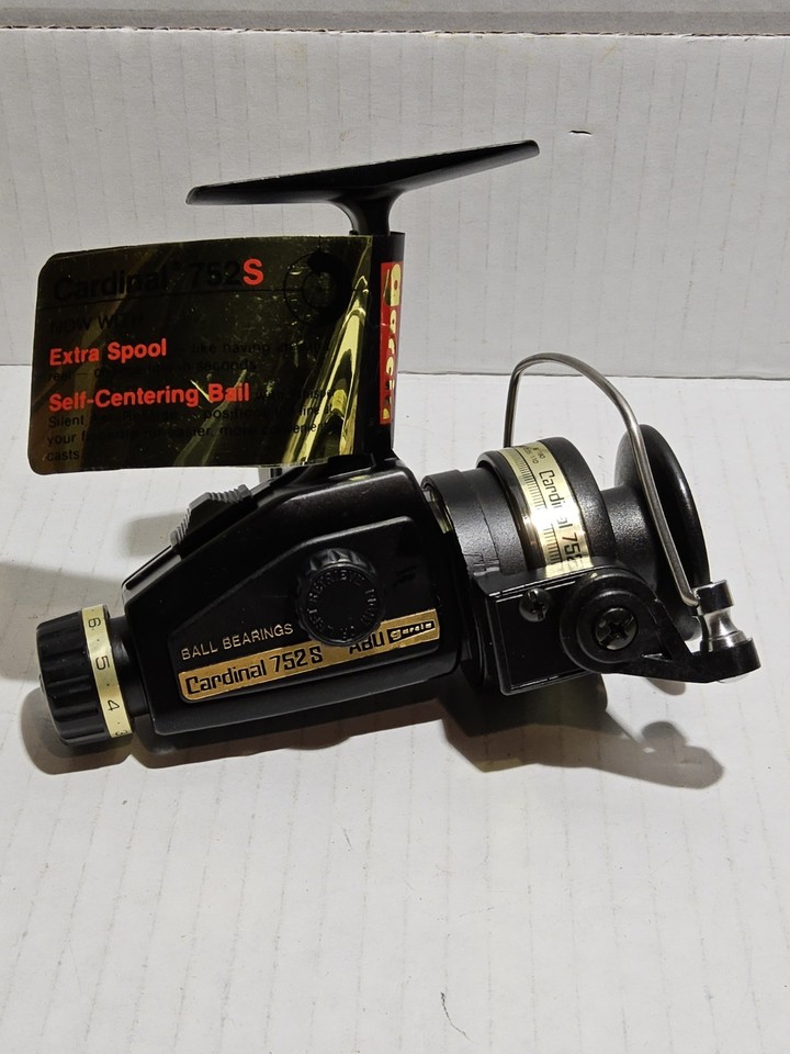 New Vntg ABU GARCIA CARDINAL 752S Skirted Spool Spinning Reel 5.4:1 ...