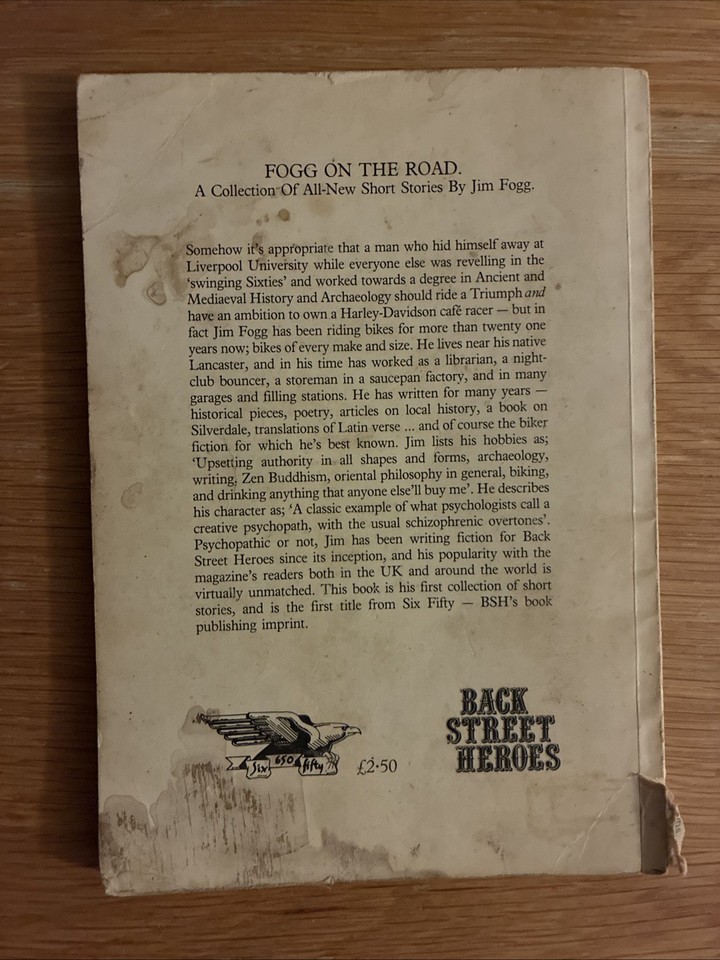 Fogg On the Road by Jim Fogg 1985 PB Back Street Heroes Hells Angels ...