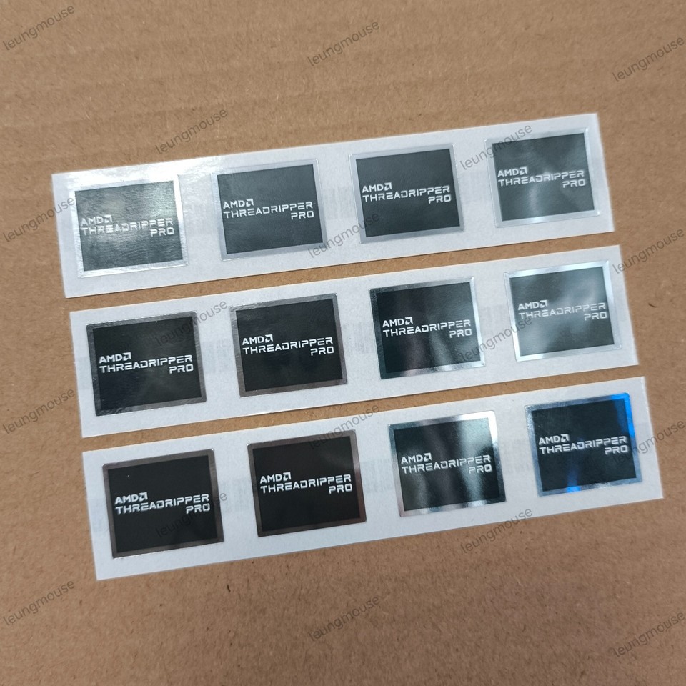AMD THREADRIPPER PRO STICKER 17MM X 20MM Genuine & New ( 12 PCS per lot ...