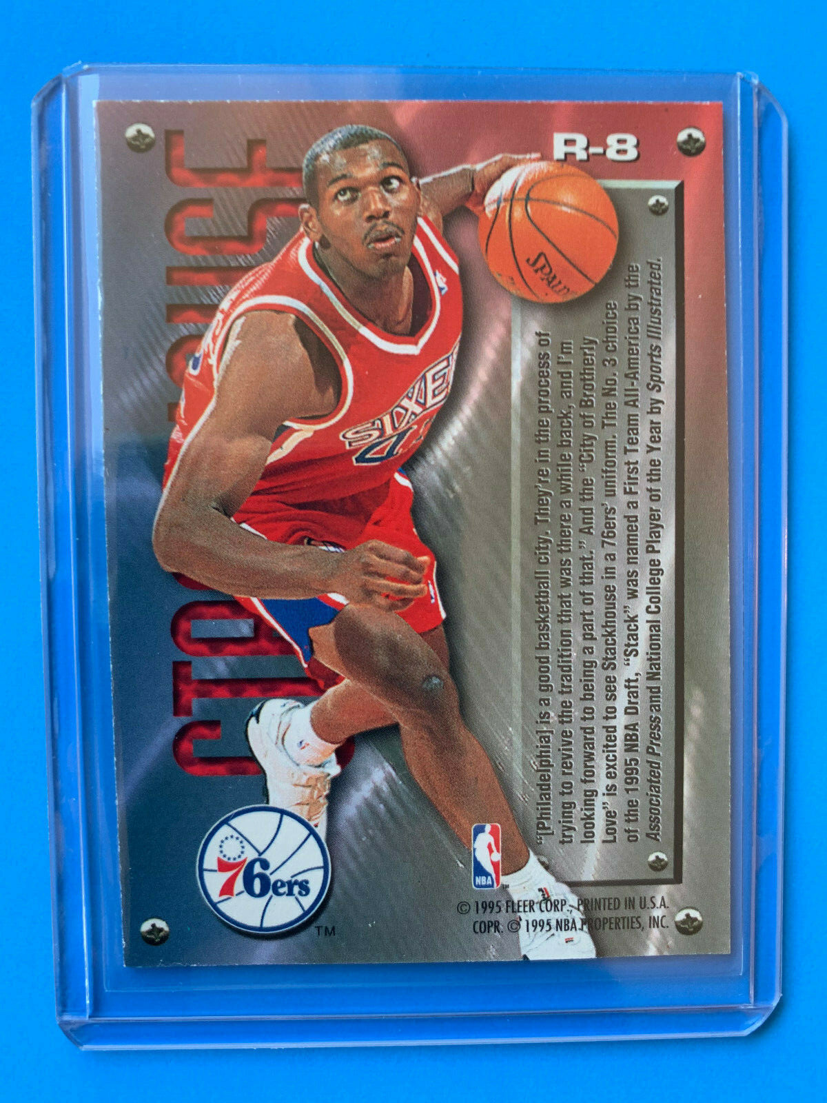 1995-96 Fleer Metal Rookie Roll Call ~ Jerry Stackhouse #R-8 ~ Foil RC ...