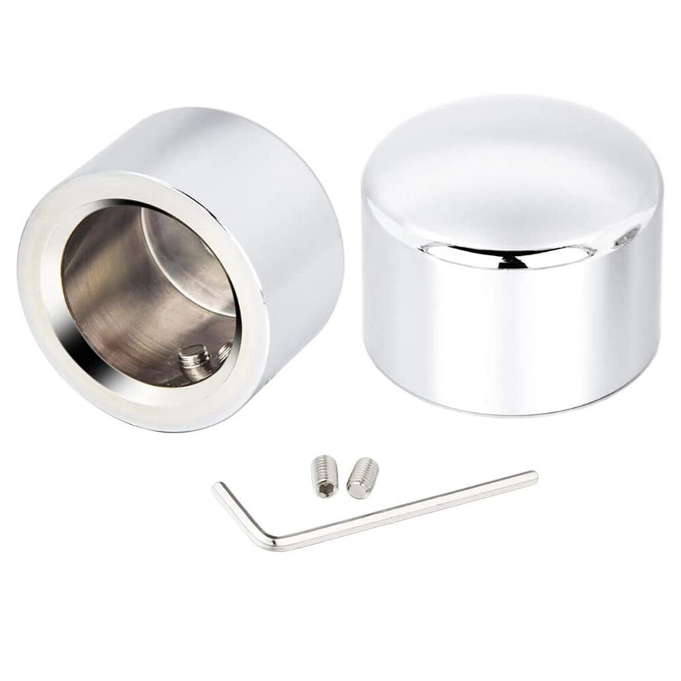 Chrome 2Pcs Front Axle Cap Nut Covers For Harley Davidson Heritage ...