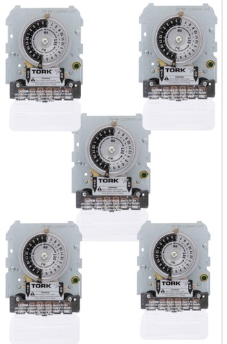5 X Tork 1109AM-IAP 24Hr Universal Replacement Timer Mechanism 120/208 ...
