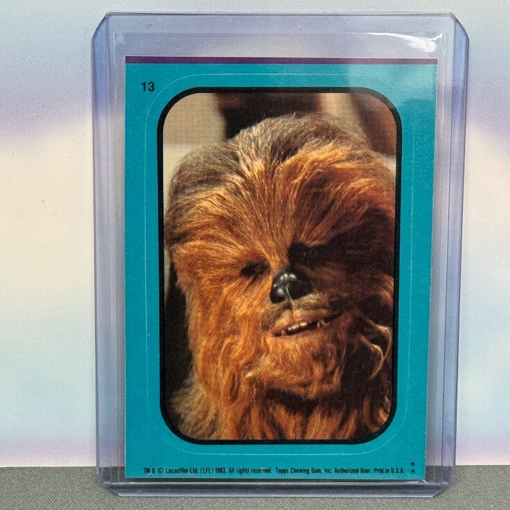 1983 Topps Star Wars Return of the Jedi Sticker #13 Chewbacca Blue | eBay