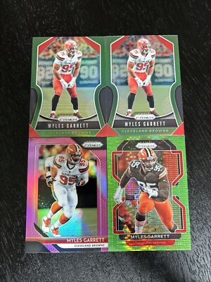 (4) 2019 2021 2018 MYLES GARRETT PANINI PRIZM GREEN PINK NEON LOT | eBay