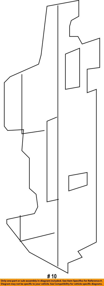 GM OEM 13-17 Enclave Cooling Radiator Components-Side Baffle 23130104 ...